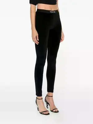 TOM FORD Velvet Logo-detail Leggings