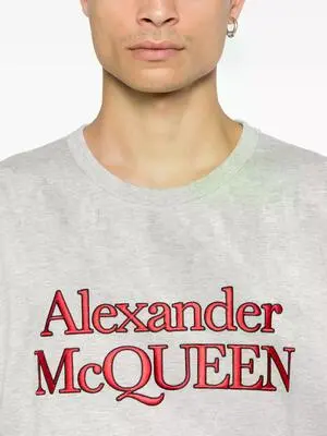 Alexander McQueen Logo-embroidered T-shirt