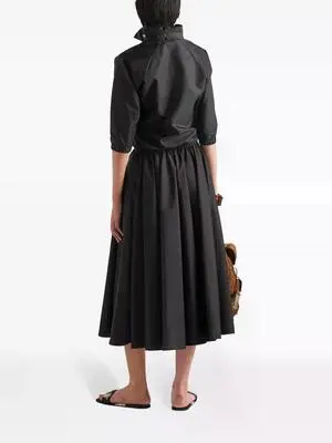 Prada Re-nylon Midi Skirt With Enameled Triangle Logo