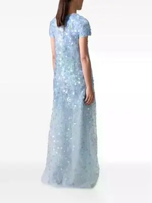 Carolina Herrera Sequinned Short-sleeve Gown
