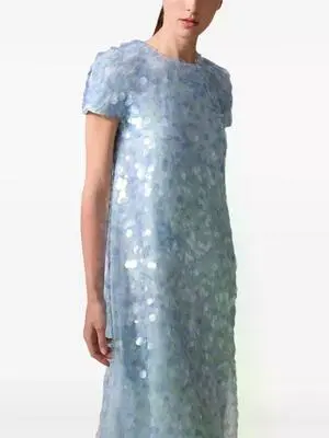 Carolina Herrera Sequinned Short-sleeve Gown