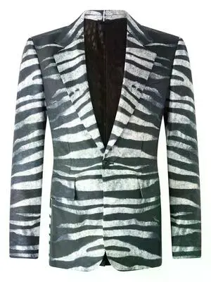 Roberto Cavalli Zebra-print Blazer - Black