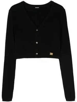 Just Cavalli Logo Plaque Cropped Cardigan