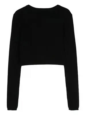 Just Cavalli Logo Plaque Cropped Cardigan