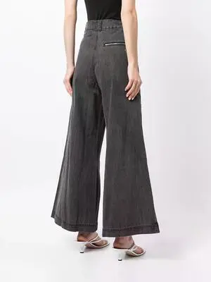 GROUND ZERO Button-leg Flared Jeans