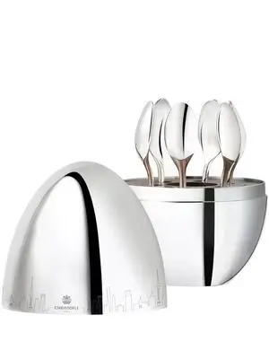 Christofle Mood Skyline Shanghai Espresso Spoon - Silver