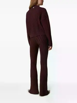 TWINSET Cable Knit Flared Trousers