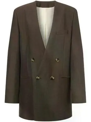 Philosophy Di Lorenzo Serafini Lapel-less Double-breasted Blazer