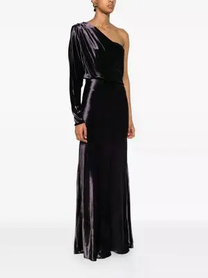 Zimmermann Silk Velvet Draped Gown