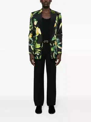 Roberto Cavalli Lemon-print Silk Blazer