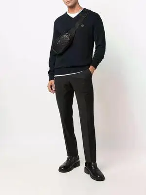 Philipp Plein Logo-patch V-neck Jumper