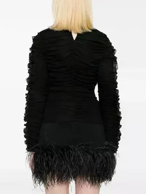 Magda Butrym Ruched Silk-blend Top