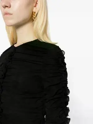 Magda Butrym Ruched Silk-blend Top