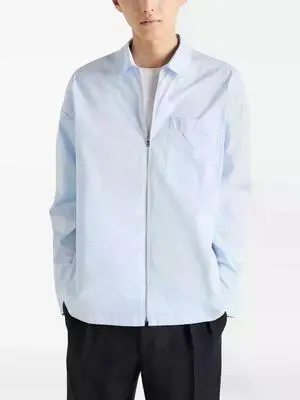 Prada Cotton Zip-up Shirt