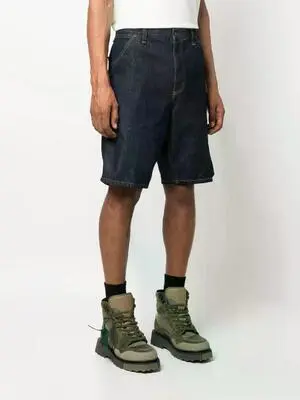 Carhartt Work In Progress Logo-patch Denim Cargo Shorts