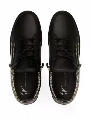GIUSEPPE ZANOTTI Frankie Double-zip Low-top Sneakers - Black
