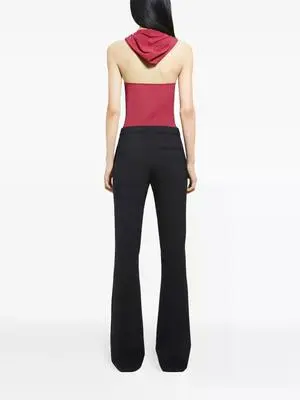 COURREGES Illusion Hooded Bodysuit - Red