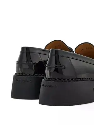 FERRAGAMO Leather Loafers With Hug Buckle Detail