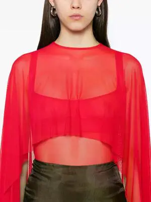 ATU BODY COUTURE Semi-sheer Bodysuit With Detachable Cape
