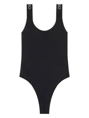 Off-White Logo-band Swimsuit - Black