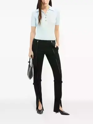 COURREGES Signature Ribbed Polo Top