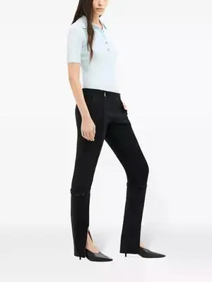 COURREGES Signature Ribbed Polo Top