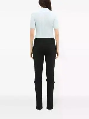 COURREGES Signature Ribbed Polo Top