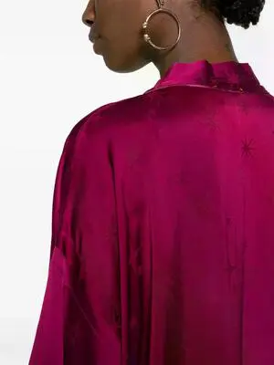FORTE_FORTE Star-jacquard Satin Coat