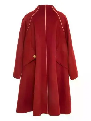 YANGKEHAN Button-front Coat With Ribbed Detailing