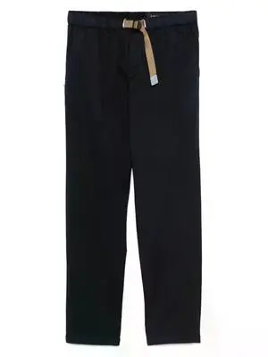 WHITE SAND Tapered Trousers With Belted Waist - Blue