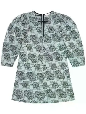 GANNI Patterned Jacquard Mini Dress