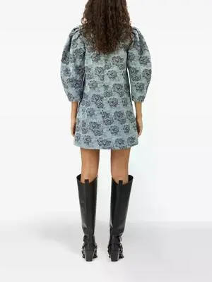 GANNI Patterned Jacquard Mini Dress