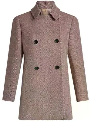 Etro Herringbone Double-breasted Coat