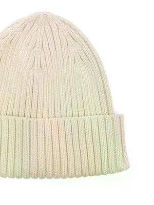 Maison Kitsuné Bold Fox-head Leather Patch Beanie