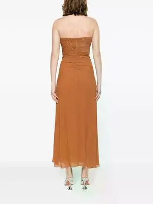 FORTE_FORTE Crystal-embellished Silk Maxi Dress