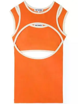 Sunnei Crew Neck Cut-out Tank Top