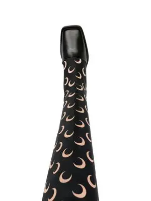 MARINE SERRE Regenerated Jersey Knee-high Boots