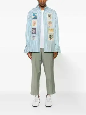 Études Studio Striped Shirt With Embroidered Warhol Graphics