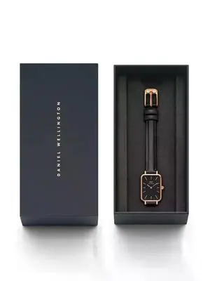 DANIEL WELLINGTON Quadro Pressed Sheffield 20x26mm Watch - Black