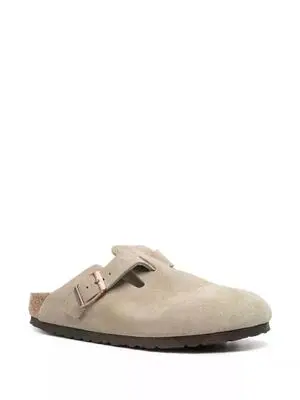 BIRKENSTOCK Boston Suede Sandals - Neutrals