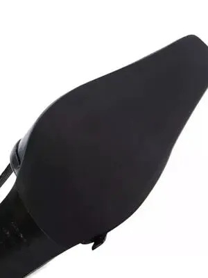 NOTABENE Elenne Pointed-toe Slingback Kitten-heel Pumps - Black