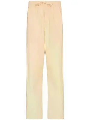 TEKLA Drawstring Poplin Pajama Bottoms - Neutrals