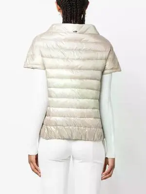 Herno Margherita Short-sleeve Quilted Jacket - Neutrals