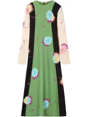 La DoubleJ Long-sleeve Swing Dress - Green