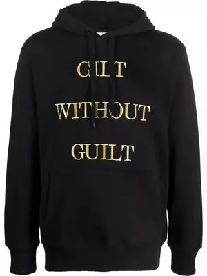 Moschino Embroidered Slogan Long-sleeve Hoodie