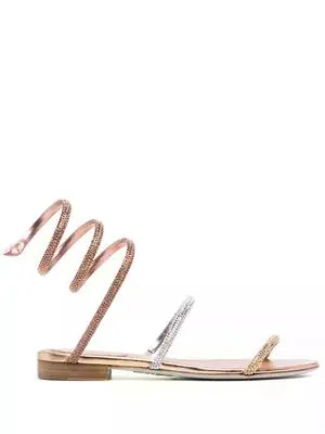 Rene Caovilla Cleo Embellished Sandals - Brown