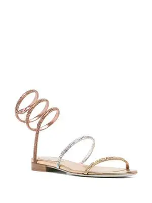 Rene Caovilla Cleo Embellished Sandals - Brown