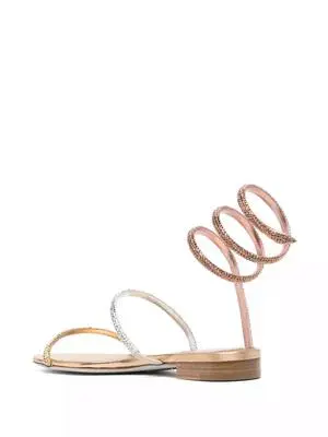 Rene Caovilla Cleo Embellished Sandals - Brown
