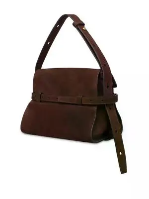 Moschino Tie Me Leather Shoulder Bag