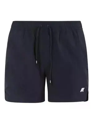 K-WAY Logo-patch Swim Shorts - Blue